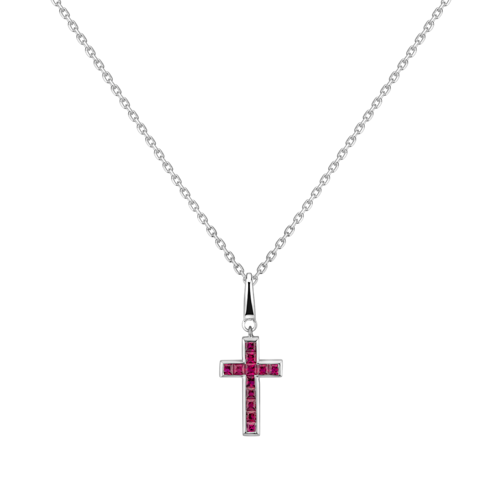 Přívěs s rubíny Ruby Cross | ALO